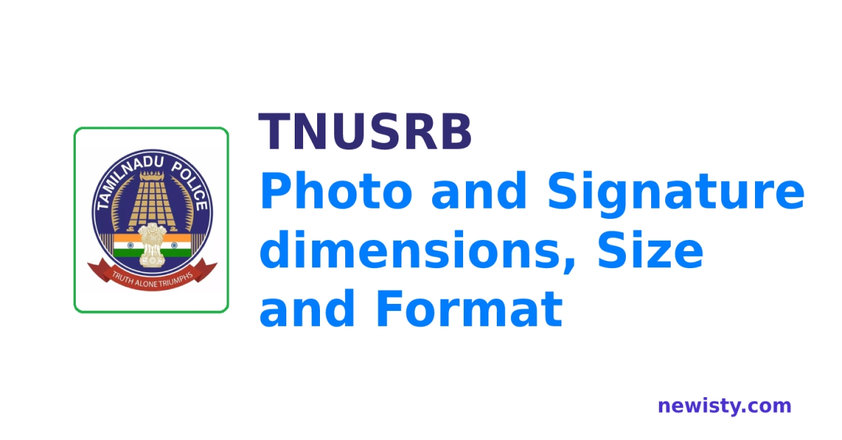 TNUSRB Photo and Signature Size Compressor, Resizer, Converter - Newisty